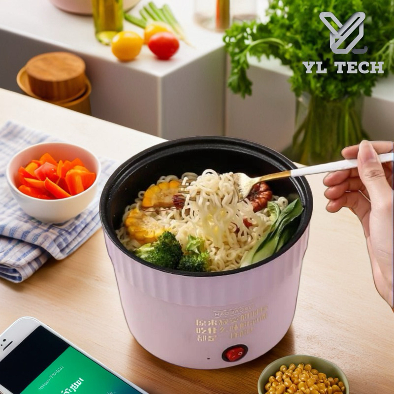 Ca nấu mì mini đa năng - Nồi nấu mì dành cho 1 người 1.8 lit tiện lợi cho học sinh sinh viên ...