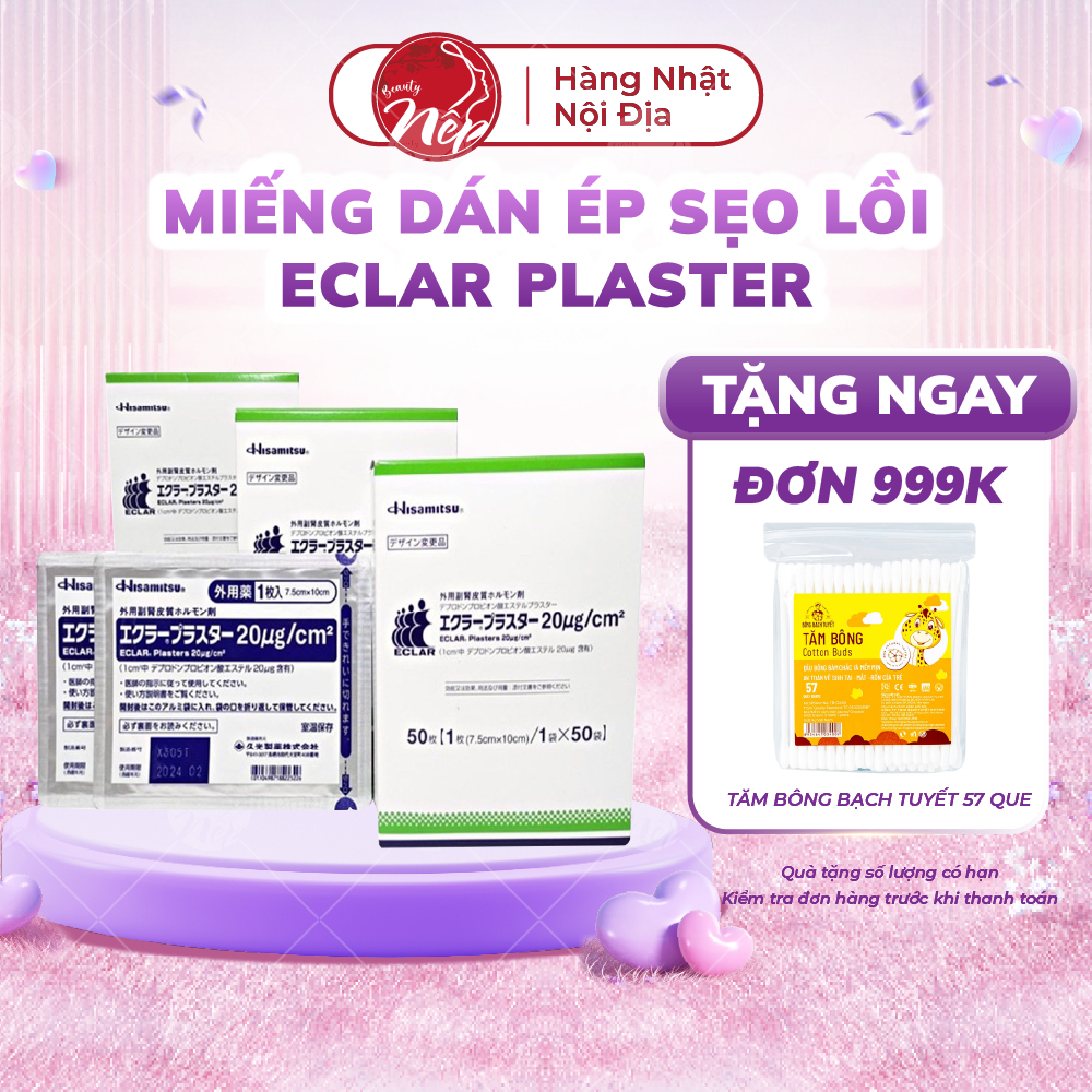 Miếng dán ép sẹo lồi Eclar Plaster - Hisamitsu Nhật Bản 7,5cmx10cm ...