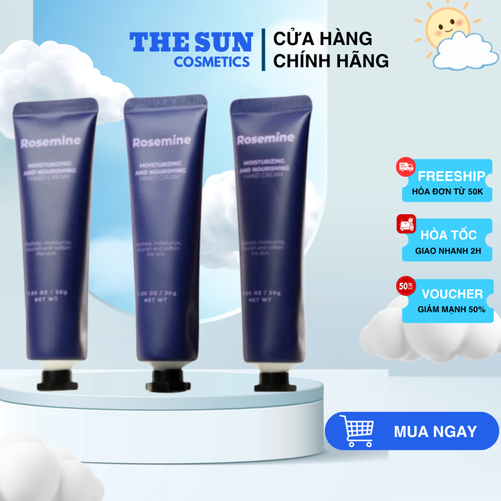 Kem tay 𝐑𝐨𝐬𝐞𝐦𝐢𝐧𝐞 dưỡng ẩm dưỡng da tay 30g | Shopee Việt Nam