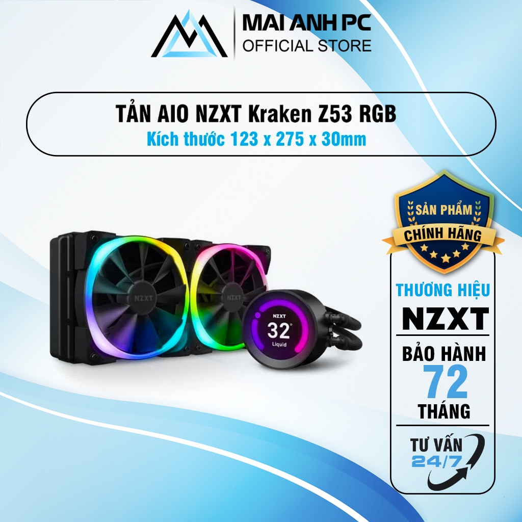 TẢN NHIỆT NZXT KRAKEN Z53 RGB - 240MM | Shopee Việt Nam