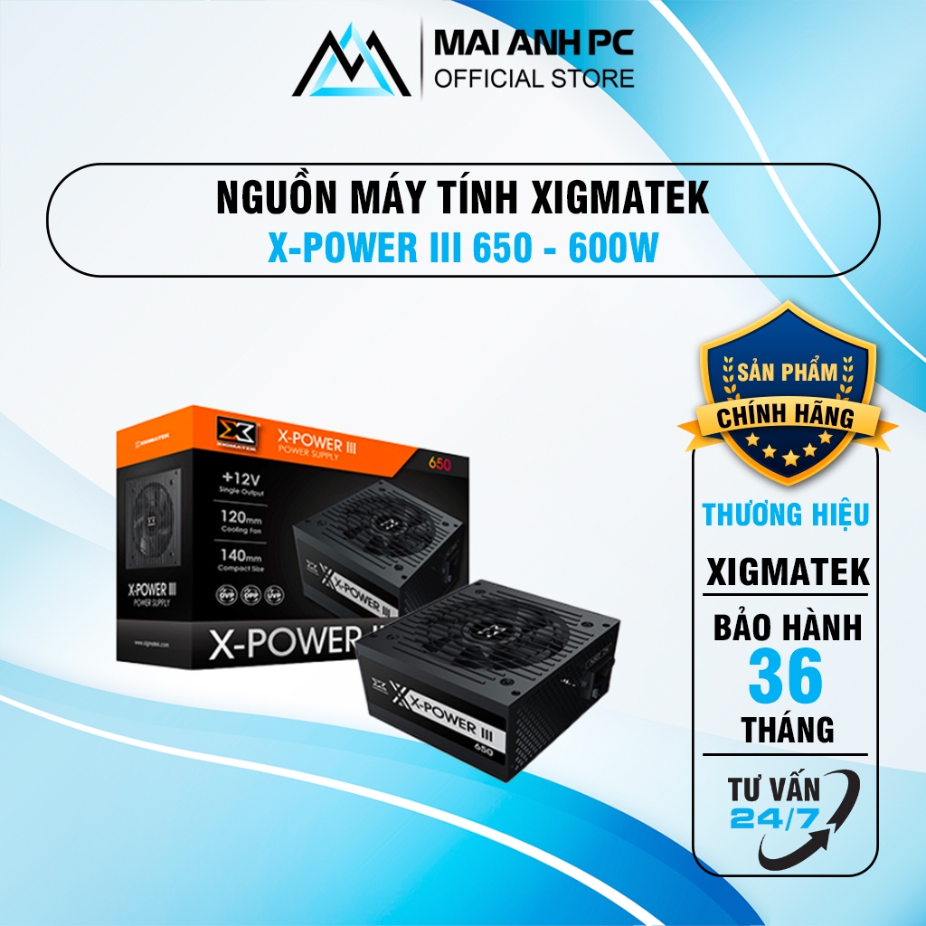 Nguồn máy tính Xigmatek X-POWER III 650 - 600W | Shopee Việt Nam