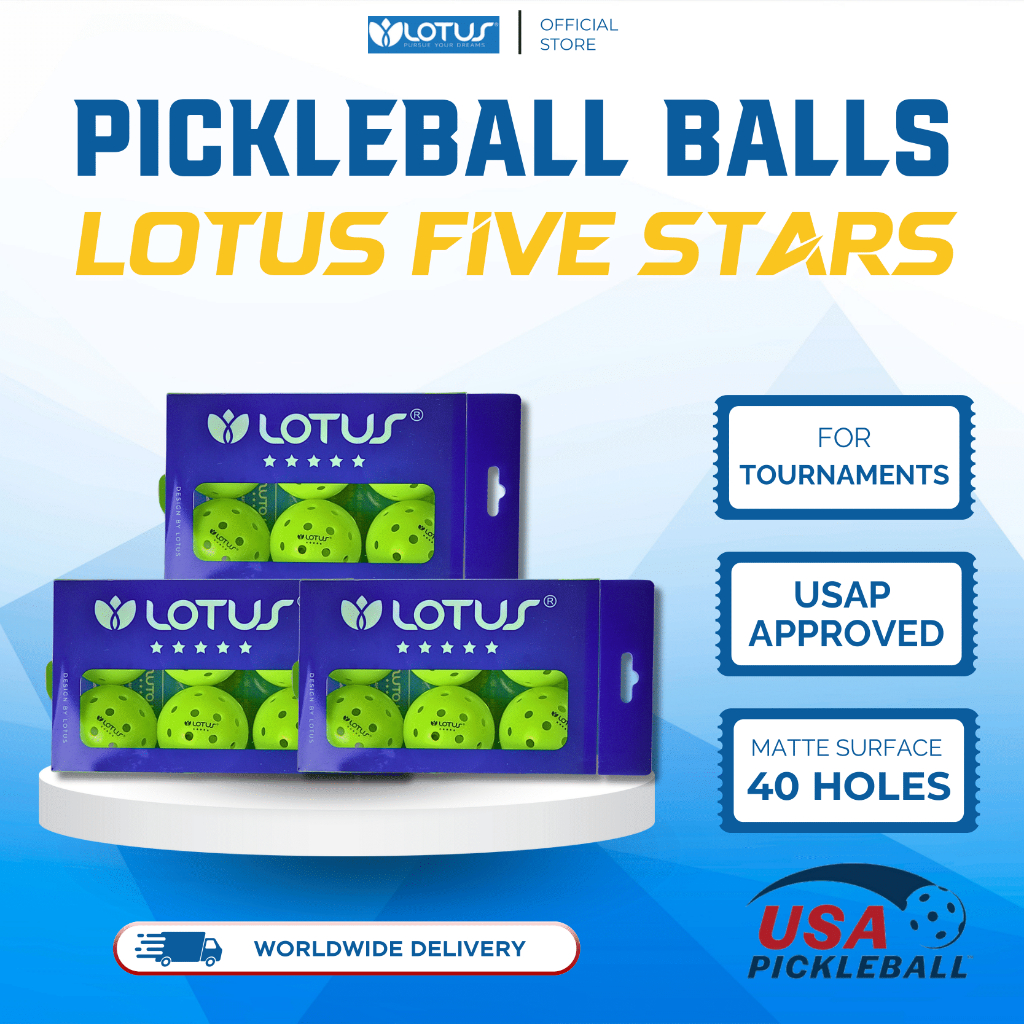 Bóng PICKLEBALL LOTUS Mặt Nhám Phù Hợp Tập Luyện Và Thi Đấu | Shopee ...