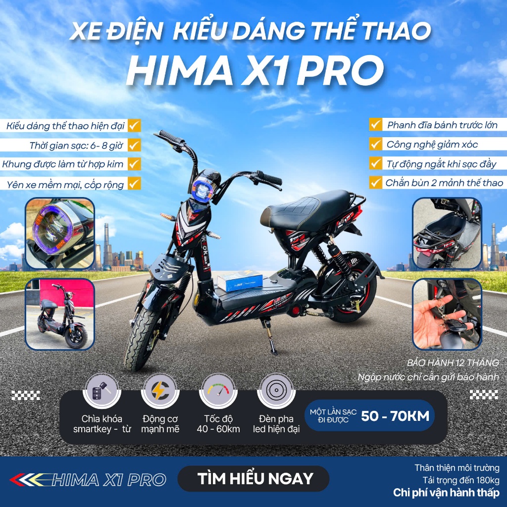 Xe Điện Cao Cấp Hima X1 Pro - 2025, Mẫu Xe Đạp Điện Cho Học Sinh Và Mọi ...