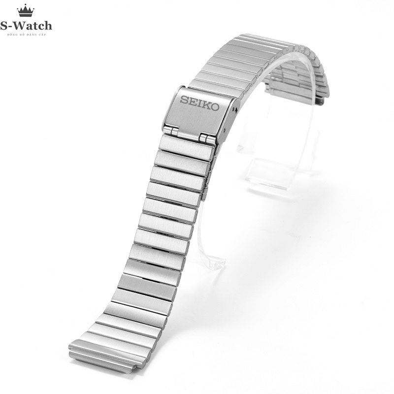 Dây Đồng Hồ Seiko kim loại hạt na Màu Trắng Bạc Size 18mm 20mm (82lg ...