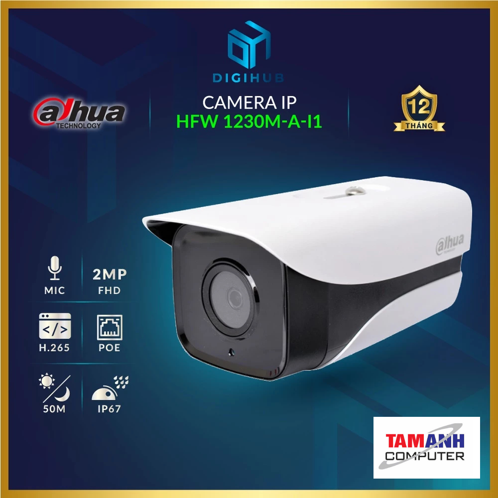 Camera DAHUA IPC - 1230M - PoE Mic Nghi Âm IP67 | Shopee Việt Nam