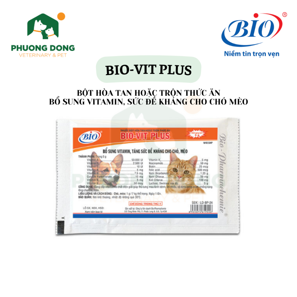 BIO VIT PLUS - Bổ Sung Vitamin, Tăng Đề Kháng Cho Chó Và Mèo | Shopee ...