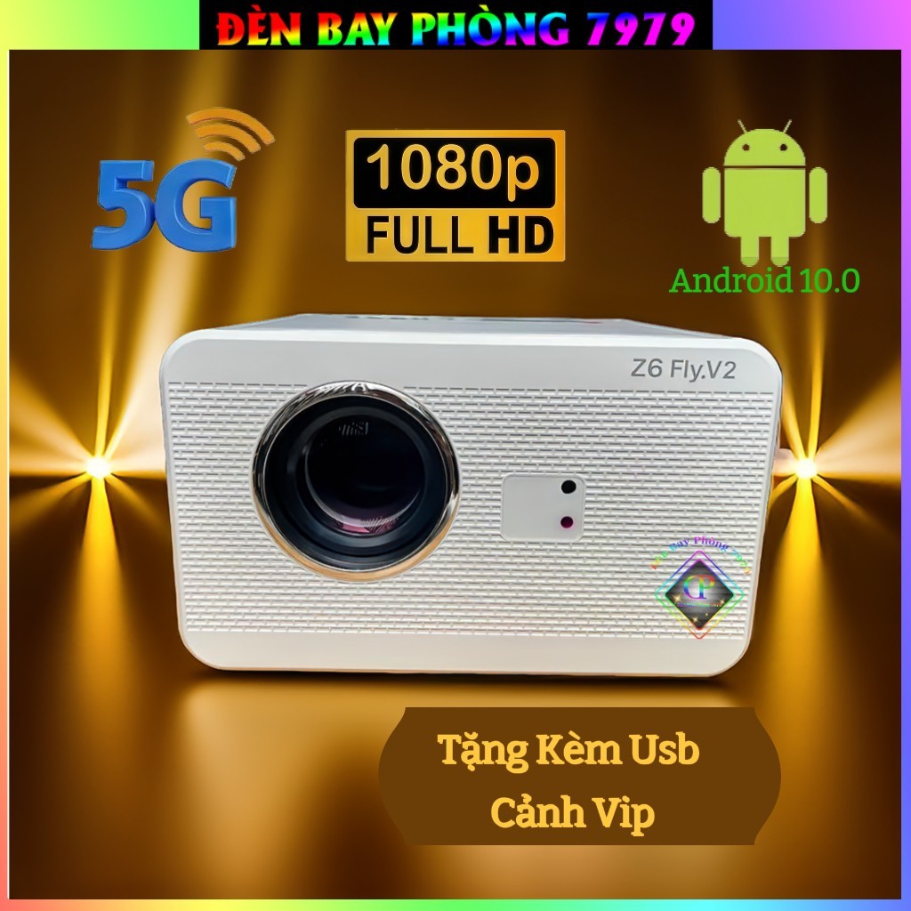 Máy Chiếu Mini Z6 Fly V2 - Chiếu Full HD Góc Chiếu 300 Incher Tặng Kèm USB 64G Full Cảnh Vip 3D ...