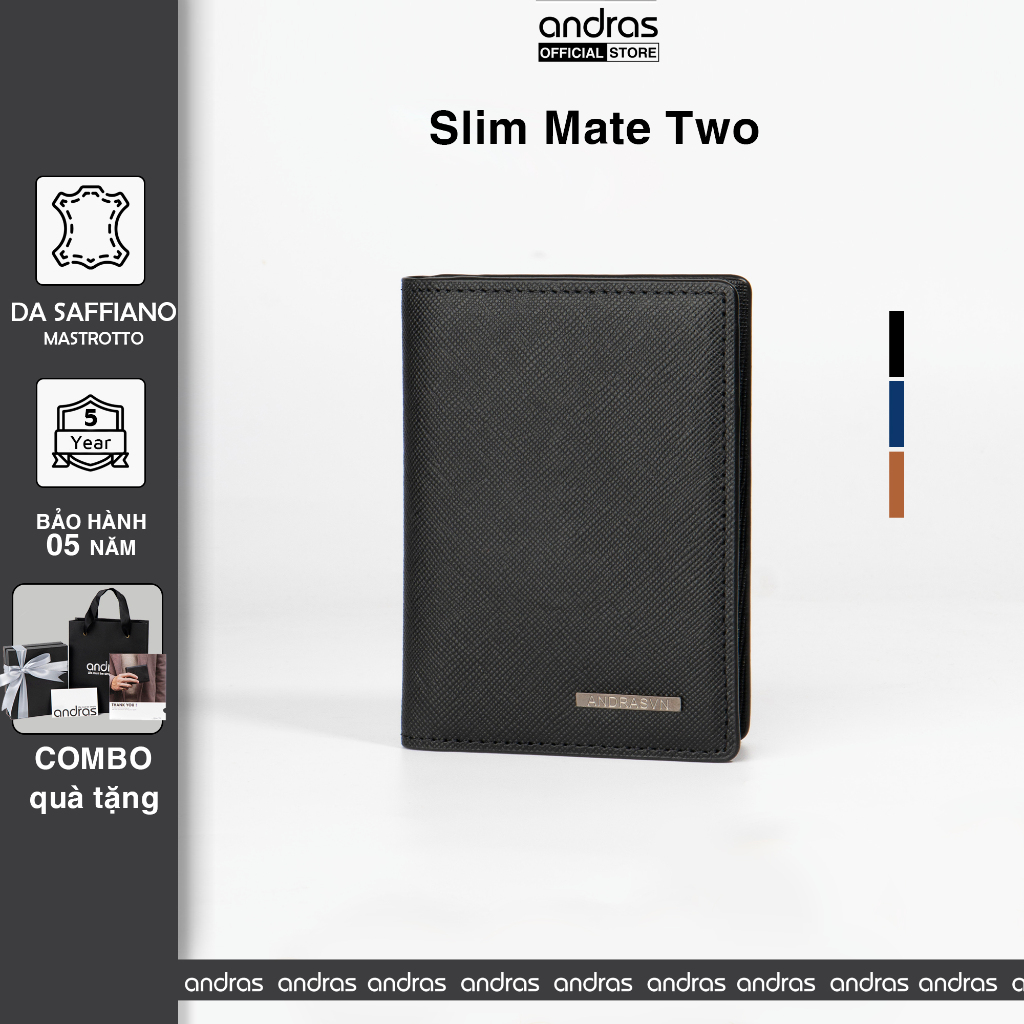 [Có Khắc Tên] Ví da nam Card Holder mini Slim Mate Two da Saffiano cao ...