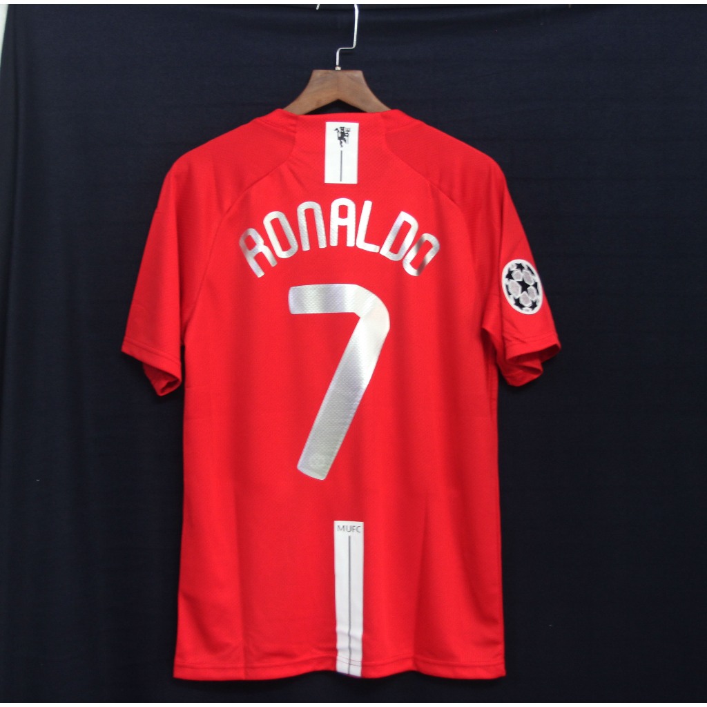Bộ Mu AIG Ronaldo 2008 chung kết C1 màu đỏ bản fans- in ánh kim ...