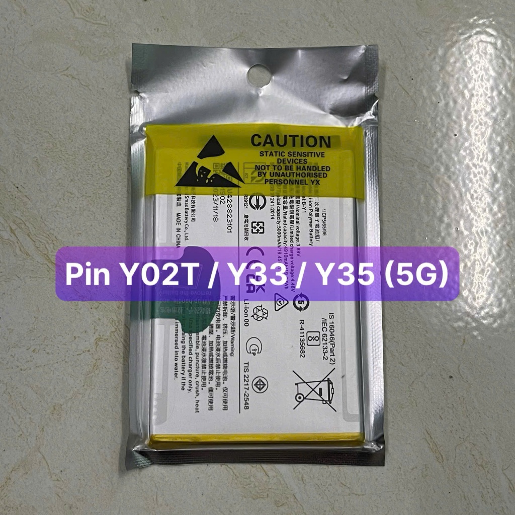 pin vivo Y02T / Y33 5G Y35 5G model B-Y1 lắp chung ,bảo hành 6 tháng ...