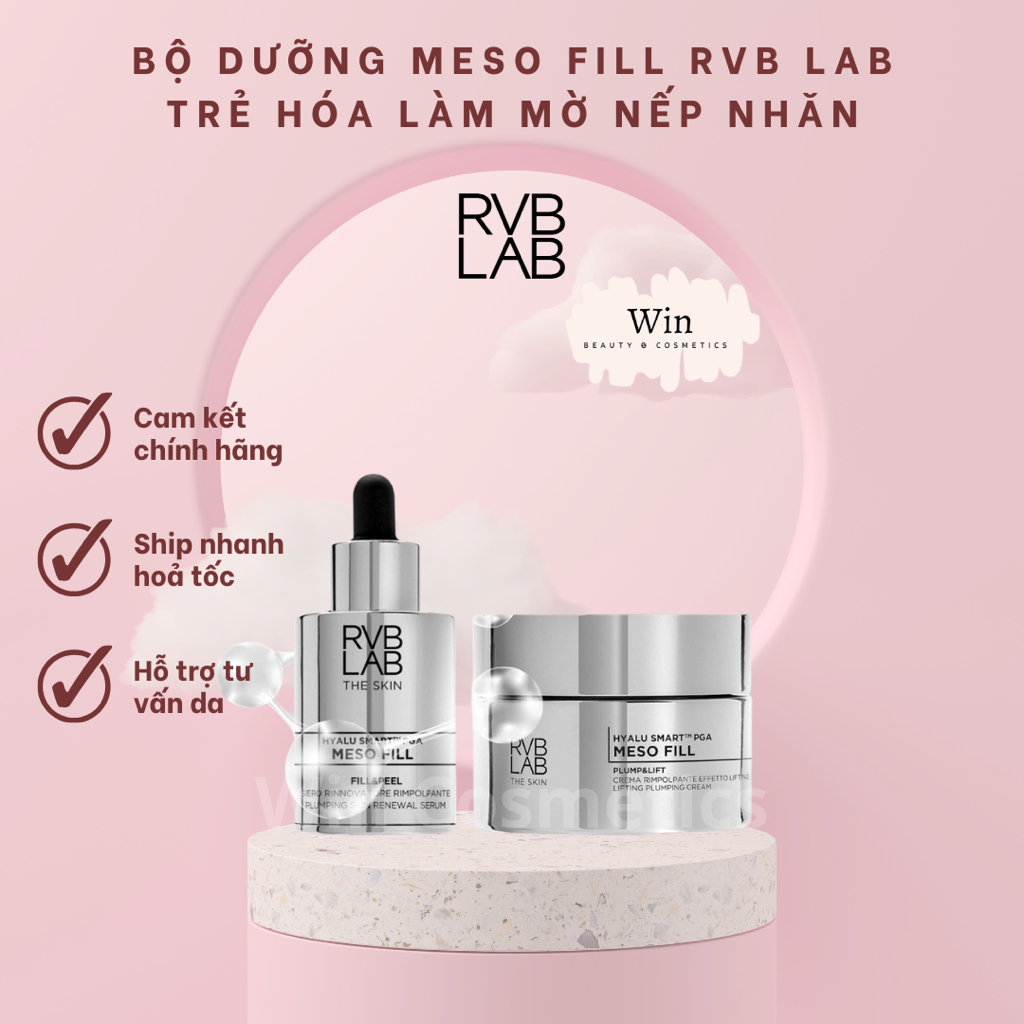 [Hàng công ty] Bộ Dưỡng MESO FILL RVB LAB của Ý Trẻ Hóa Làm Mờ Nếp Nhăn, Nâng Cơ, Săn Chắc, Mịn ...