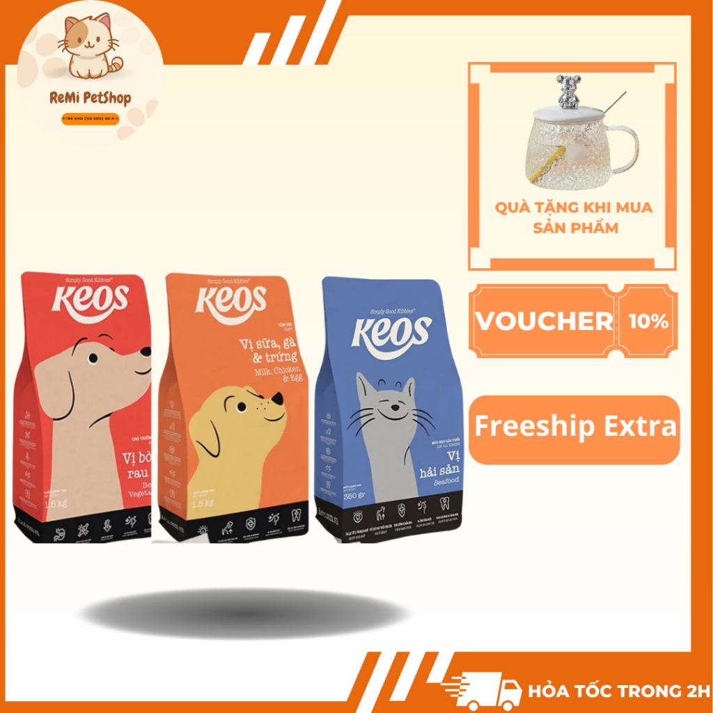 Thức Ăn Hạt Cho Chó Mọi Lứa Tuổi Keos[1.5kg] | Shopee Việt Nam