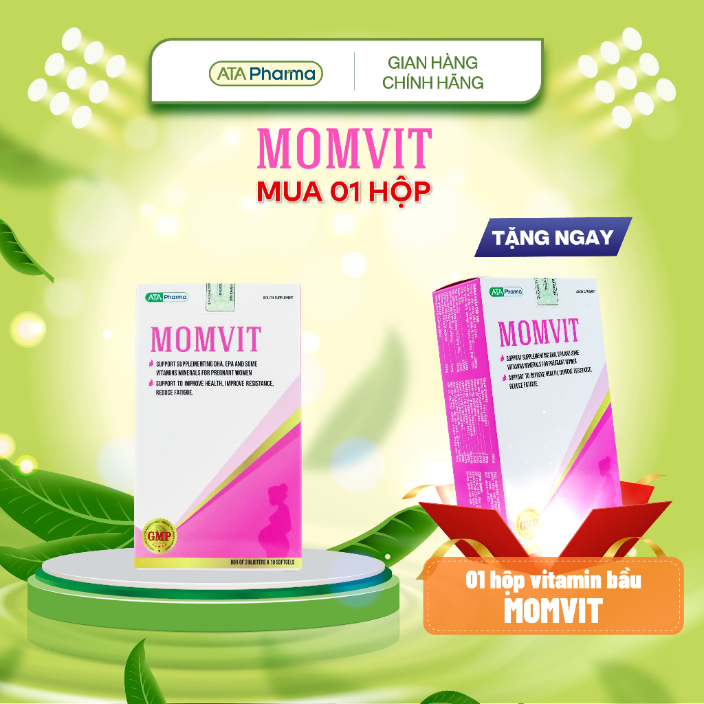 [Mua 1 tăng 1] hôp Vitamin tổng hợp cho bà bầu Momvit bổ sung DHA, EPA ...