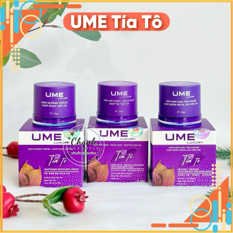 Kem Tía Tô UME Luxury Giúp Da Trắng Sáng, Ngừa Nám, Giữ Ẩm, Chậm Lão ...