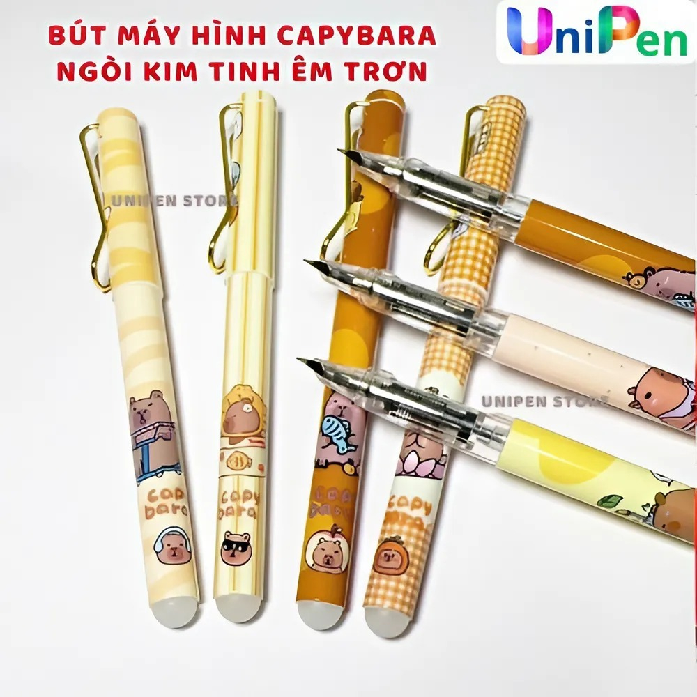 Bút mực học sinh, bút máy vỏ CAPYBARA luyện chữ cho bé ngòi kim tinh êm ...