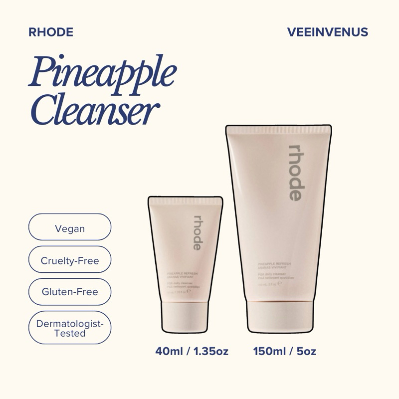 veeinvenus | Sữa rửa mặt Rhode Pineapple Refresh Cleanser | Shopee Việt Nam