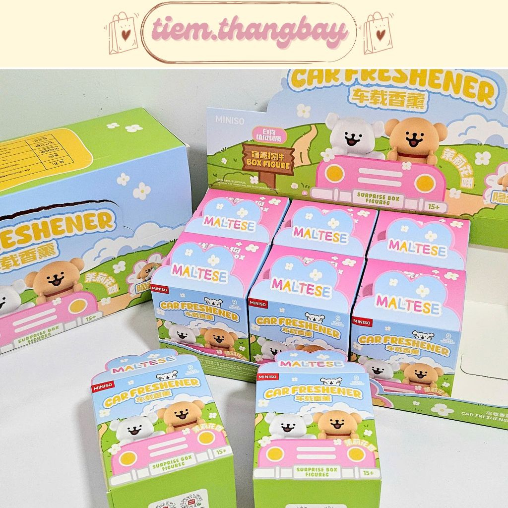 (ĐỌC KĨ MÔ TẢ) (CÓ SẴN) (AUTH) BLIND BOX MINISO MALTESE CAR FRESHENER ...