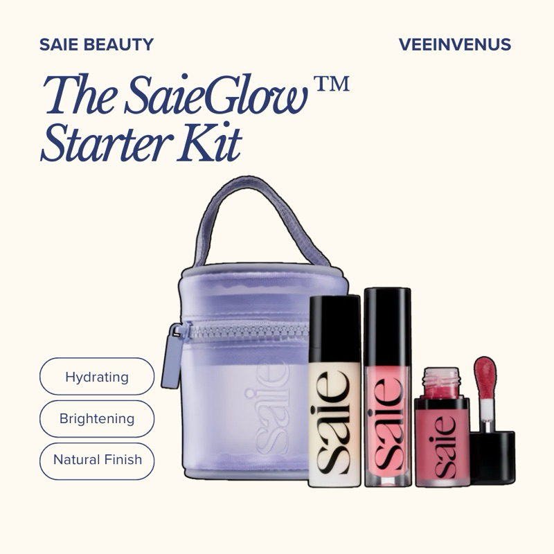 veeinvenus | Set 3 món trang điểm Saie The SaieGlow™ Starter Kit | Shopee Việt Nam
