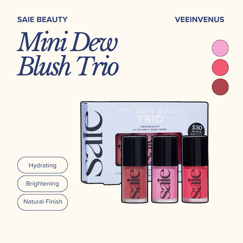 veeinvenus | Set 3 má hồng Saie Mini Dew Blush Trio Set | Shopee Việt Nam