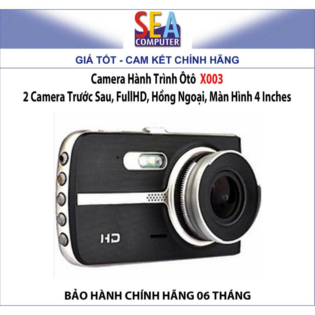 Camera Hành Trình Ôtô X003 2 Camera Trước Sau, FullHD, Hồng Ngoại, Màn Hình 4 Inches | Shopee ...