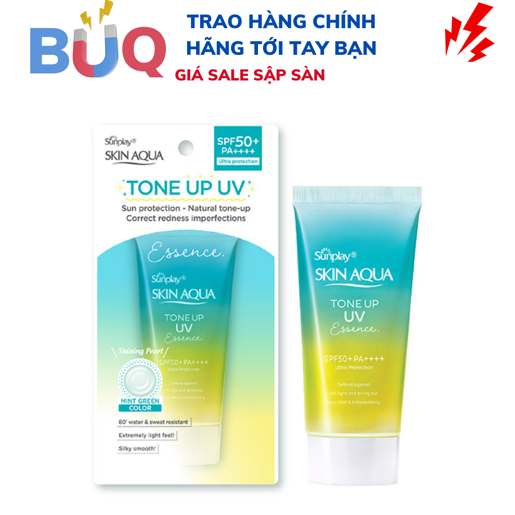 Kem Chống Nắng Nâng Tông Sunplay Skin Aqua Tone Up Uv Essence Mint Green Dạng Tinh Chất 50g ...