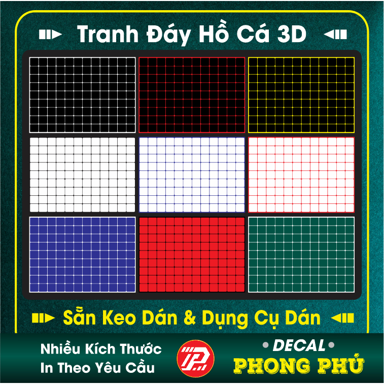 Tranh Đáy Caro Dán Bể Cá - Có Sẵn Keo - Decal Đáy Caro Dán Hồ Cá ...