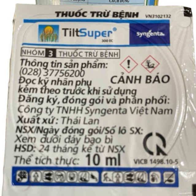 Tilt Super 300EC 10ml – Thuốc Trừ Bệnh Hiệu Quả Cao từ Syngenta ...