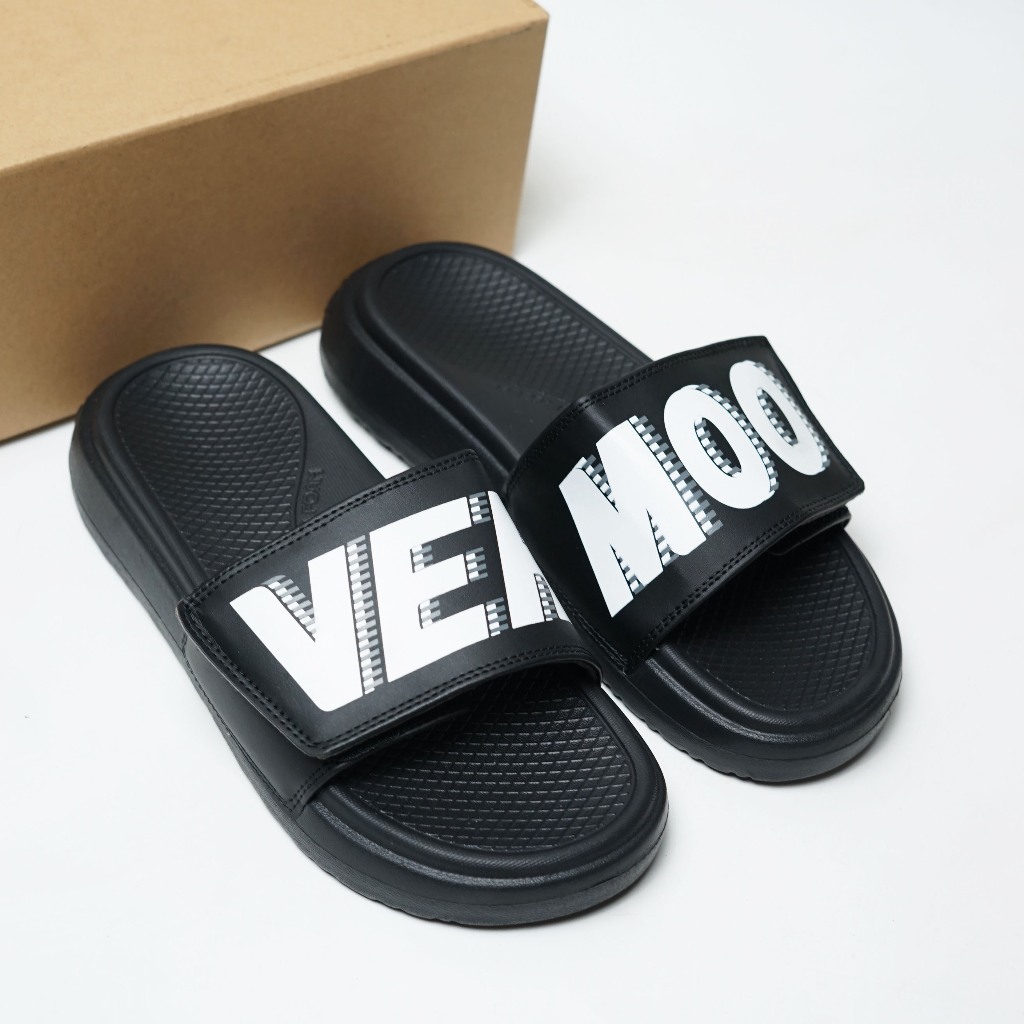 Dép quai ngang dán unisex chunky logo MOOVER shadow đế cao phụ kiện ...