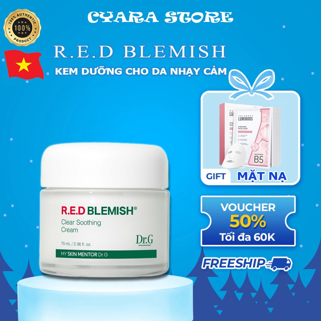 Kem dưỡng ẩm đa năng phục hồi da Dr.G DrG Red Blemish Clear Soothing ...