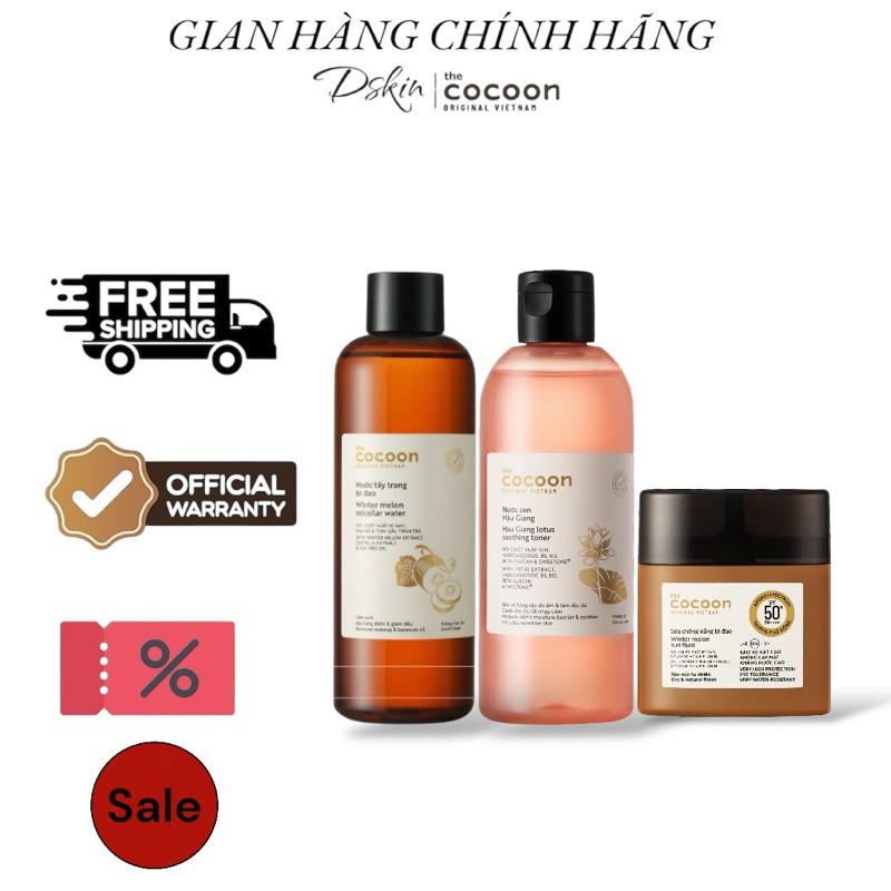 COMBO NƯỚC TẨY TRANG BÍ ĐAO 500ML- TONER SEN 310ML- SỮA CHỐNG NẮNG BÍ ...