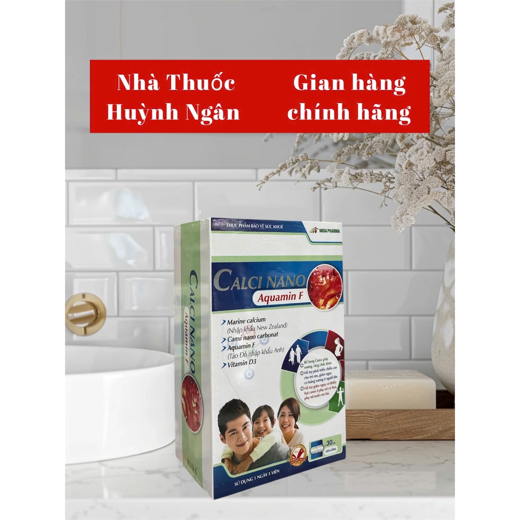 Viên uống CALCI NANO Aquamin F - Bổ sung canxi giúp xương răng chắc khỏe (hộp 30 viên) | Shopee ...