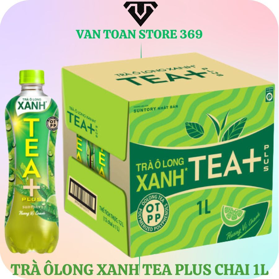 Trà ô long xanh TEA+ PLUS hương vị chanh chai 1L | Shopee Việt Nam