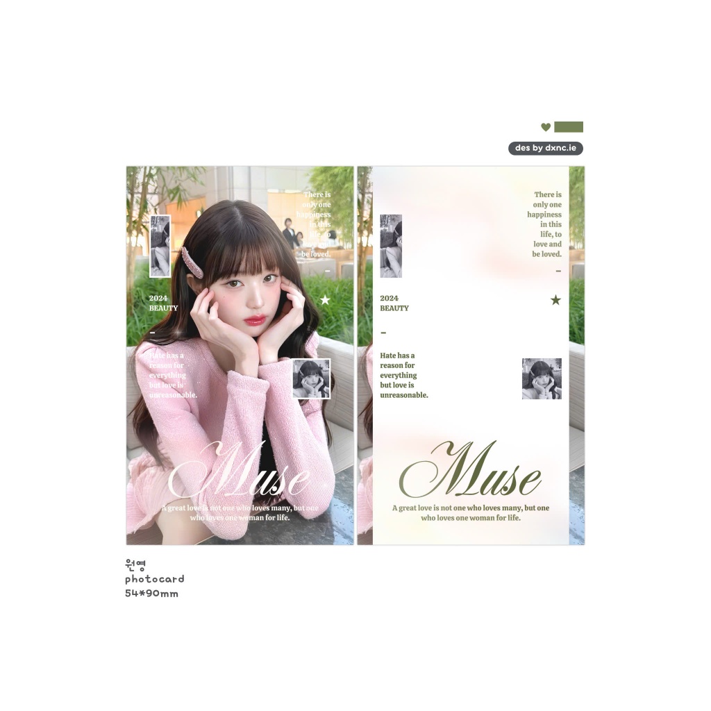 CARD DES IVE JANG WONYOUNG (Muse) | Shopee Việt Nam