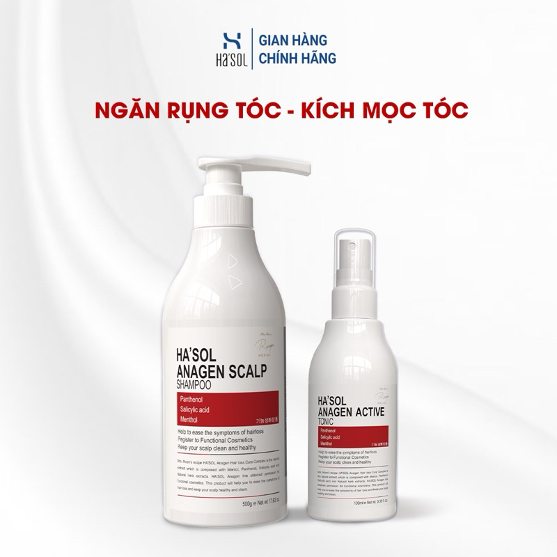 Combo Dầu Gội Đỏ Xịt Dưỡng Kích Mọc Tóc Hasol 100ml Giảm Rụng Tóc Kích ...