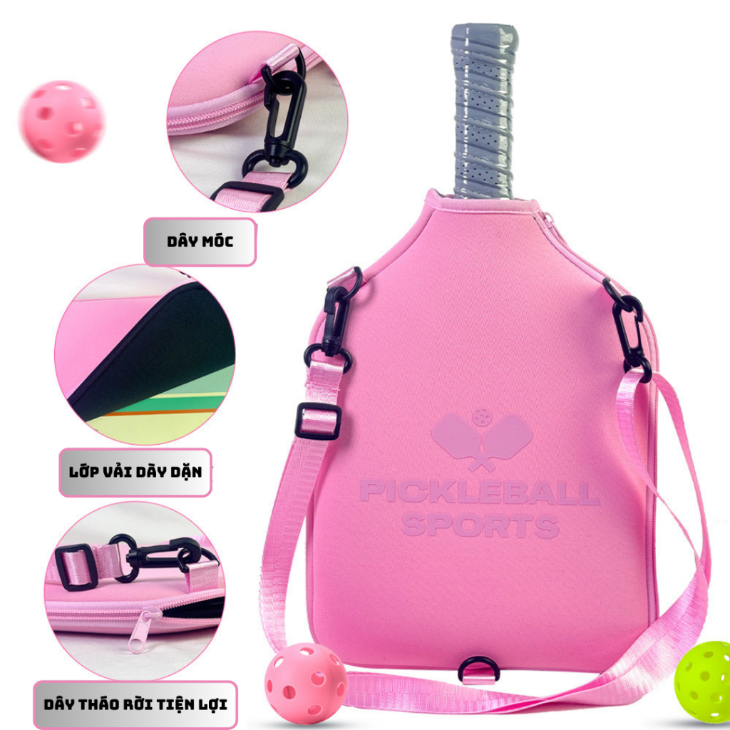 Balo Đựng Vợt Pickleball Cao Cấp, Túi Đựng Vợt Pickleball Chống Sốc Đeo ...