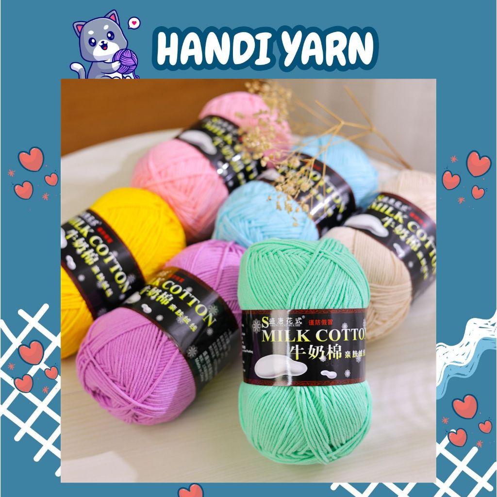 Len milk cotton 125g (chiết cuộn 25gr - 50gr) | Shopee Việt Nam