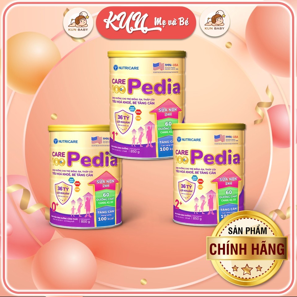 Sữa Bột Care 100 Pedia Nutricare Tăng Cân Cho Trẻ Biếng Ăn Số 0+ 1+ 2 ...