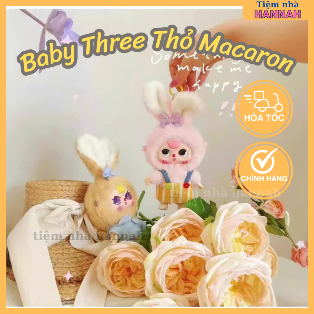BABY THREE THỎ MACARON BlindBox Gấu Bông Chính Hãng Series (Hộp Mù ...
