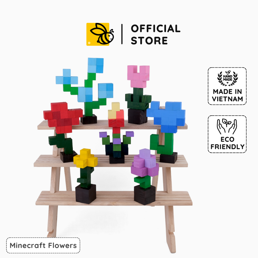 Mô Hình Hoa Minecraft Flowers (Tô Sẵn & KIT Tự Tô Màu) | Shopee Việt Nam