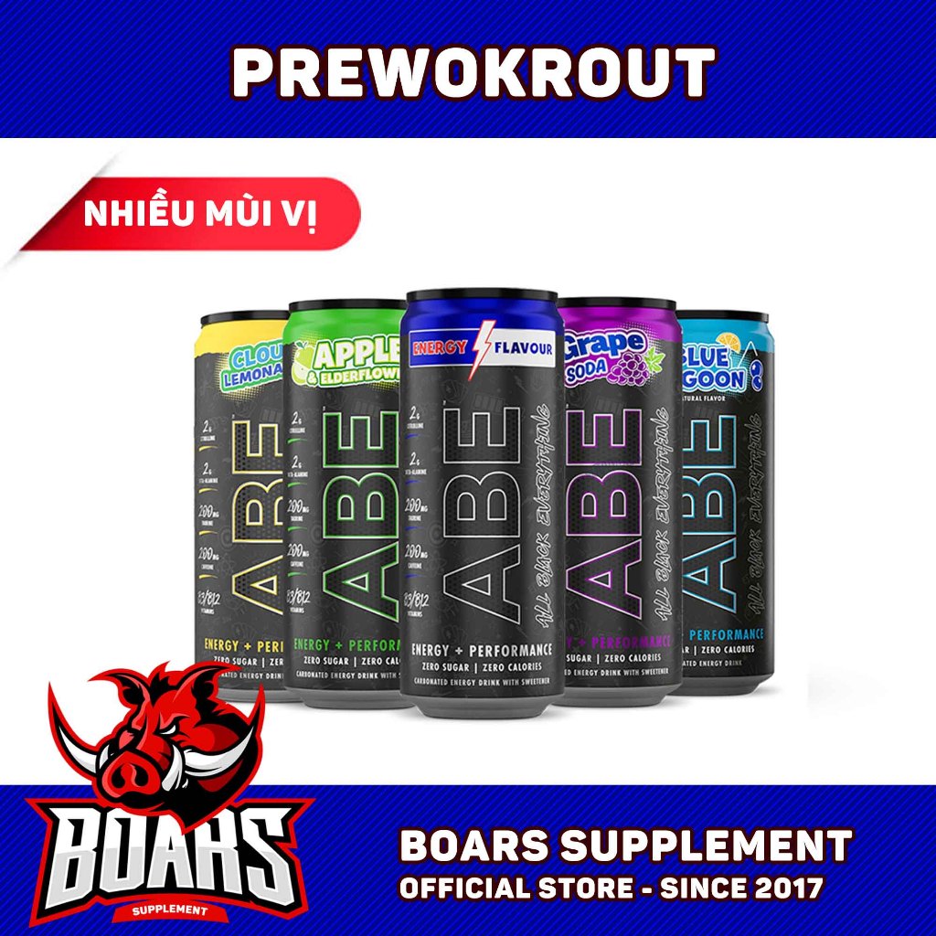 ABE PREWORKOUT RTD DẠNG LON - CHINH PHỤC MỌI THỬ THÁCH VỚI NƯỚC UỐNG BỔ ...