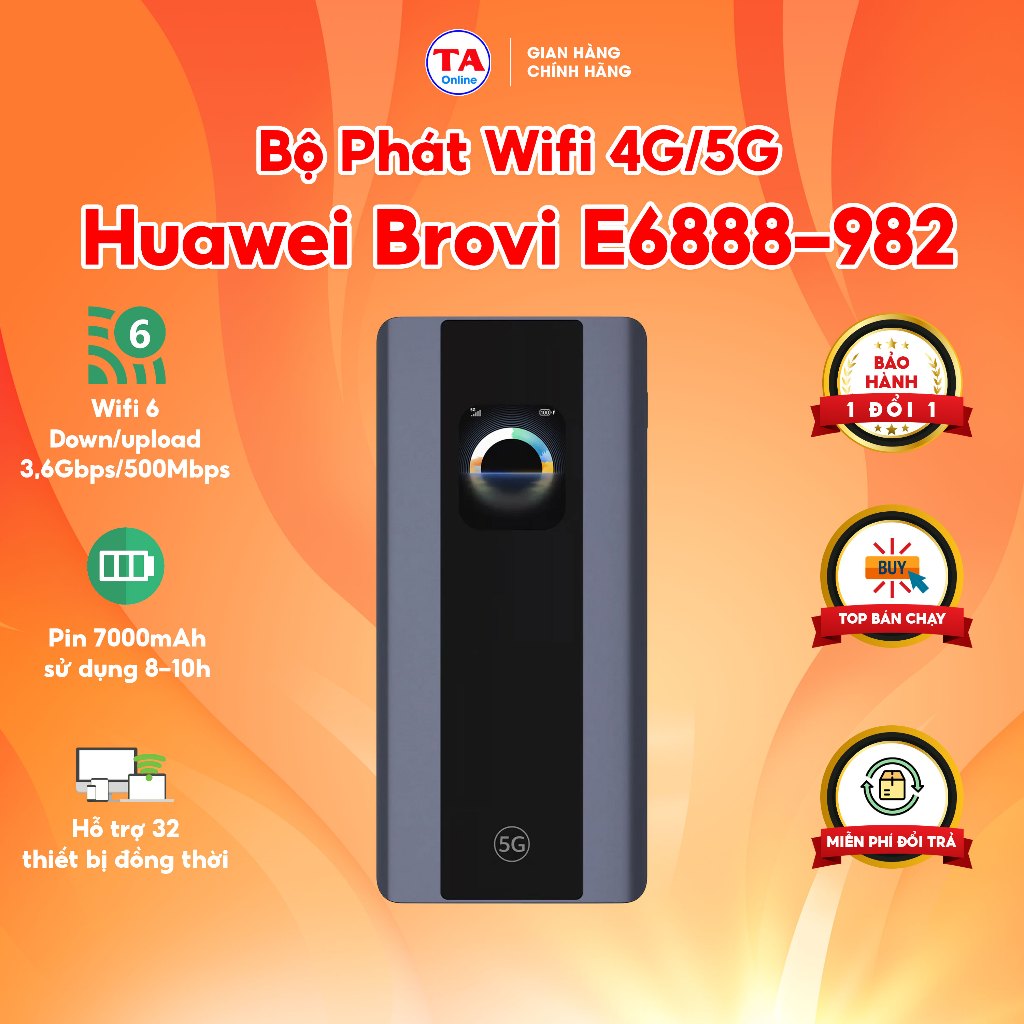 Bộ Phát Wifi 4G/5G Di Động Huawei Brovi E6888-982 | Shopee Việt Nam