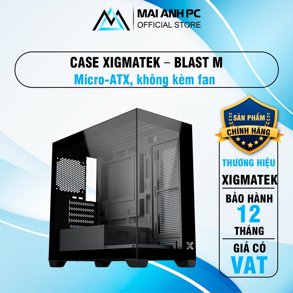CASE XIGMATEK – BLAST M BLACK/WHITE | Shopee Việt Nam