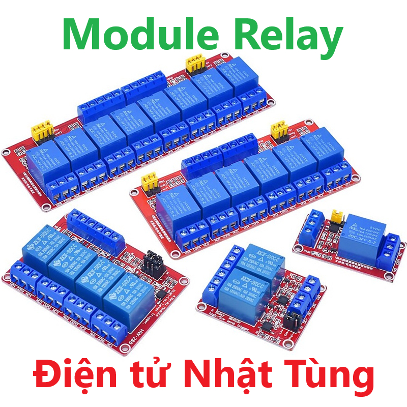 Module relay 5V / 12V / 24V DC loại 6 Kênh / 8 Kênh dòng kích 10A ...