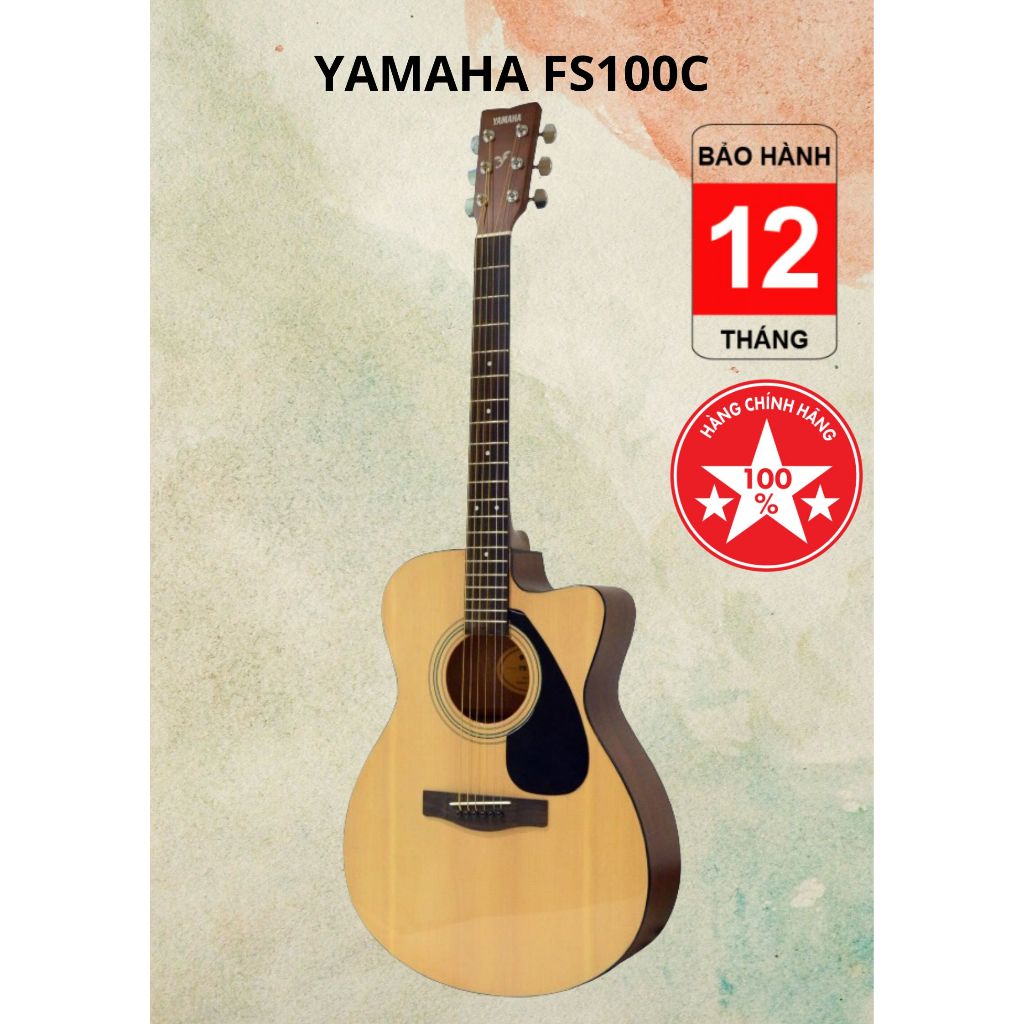[Chính hãng] Đàn guitar acoustic Yamaha FS100C NT tặng kèm máy tuner ...