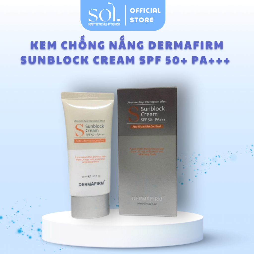 [Chính hãng] Kem Chống Nắng Dermafirm Sunblock Cream SPF 50+ PA+++ 50ml ...