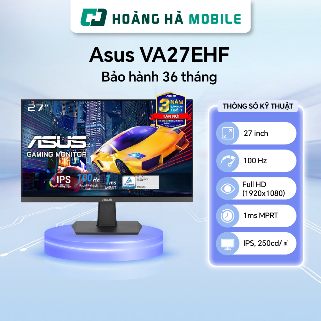 Màn hình Asus VA27EHF (27"/FHD/IPS/100Hz/1ms) - Chính hãng | Shopee ...