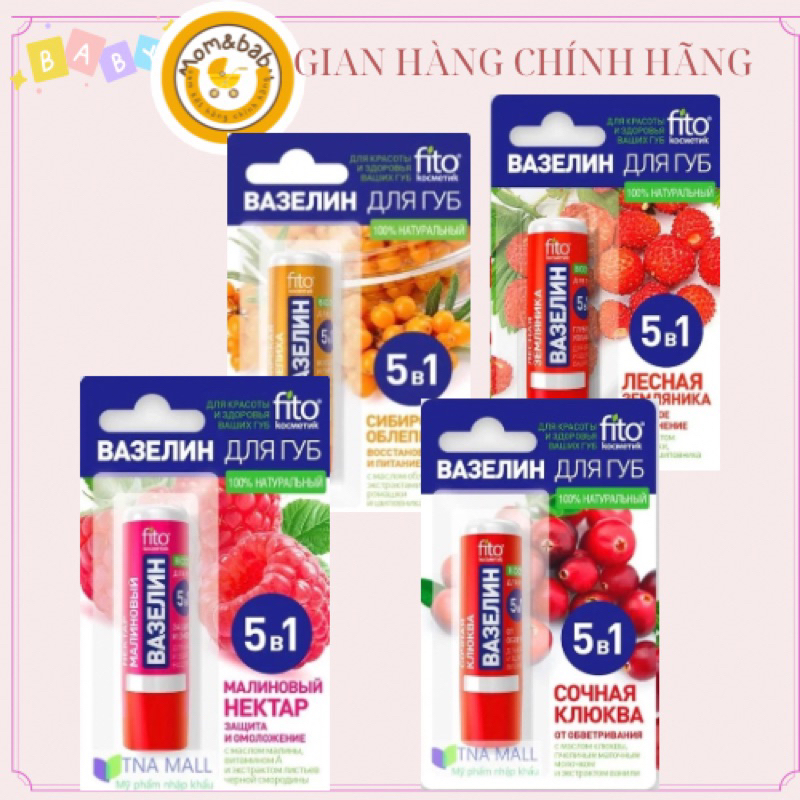 Son Dưỡng Môi Hoa Quả 5B1 Fito Nga - Lips Size To Thơm Ngọt Chống nứt nẻ môi 4,5gr | Shopee Việt Nam