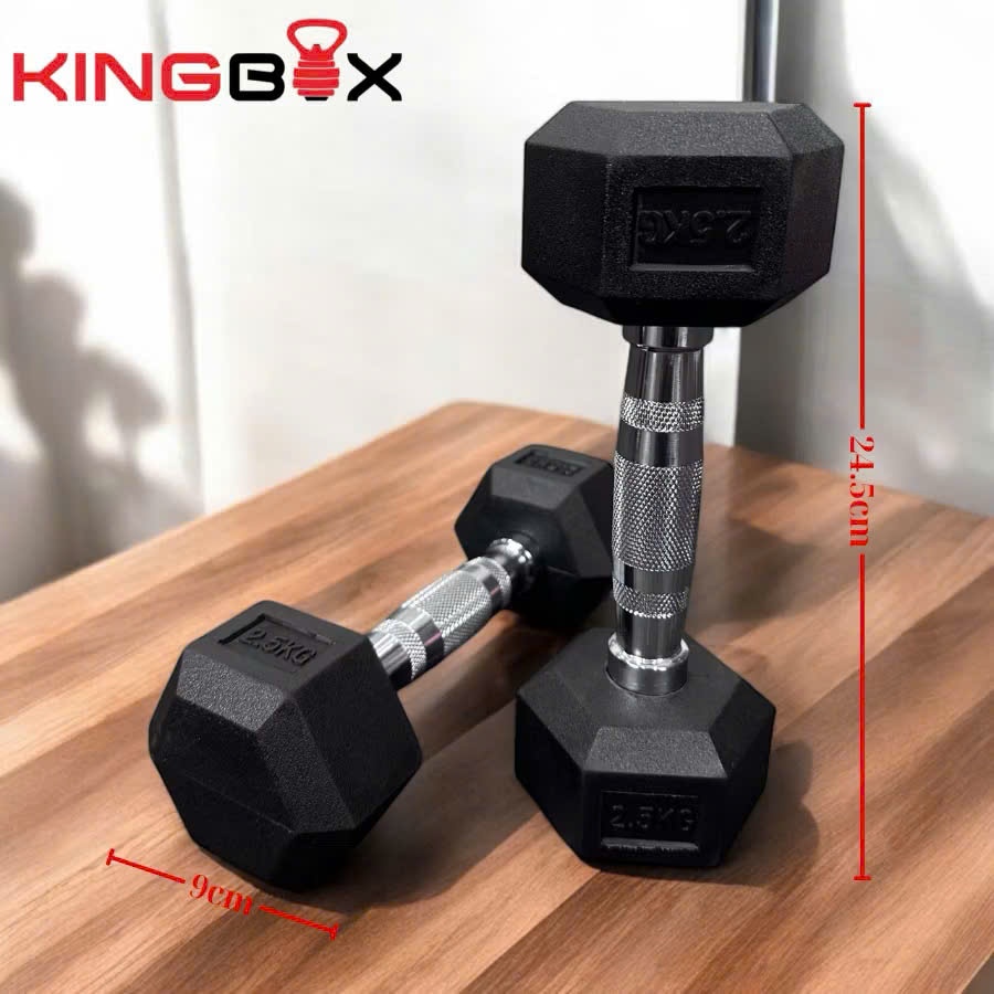 Tạ Tay Thép King Box Loại 2.5kg, 5kg, 7,5kg- thép mạ niken chống gỉ ( 1 cái) | Shopee Việt Nam