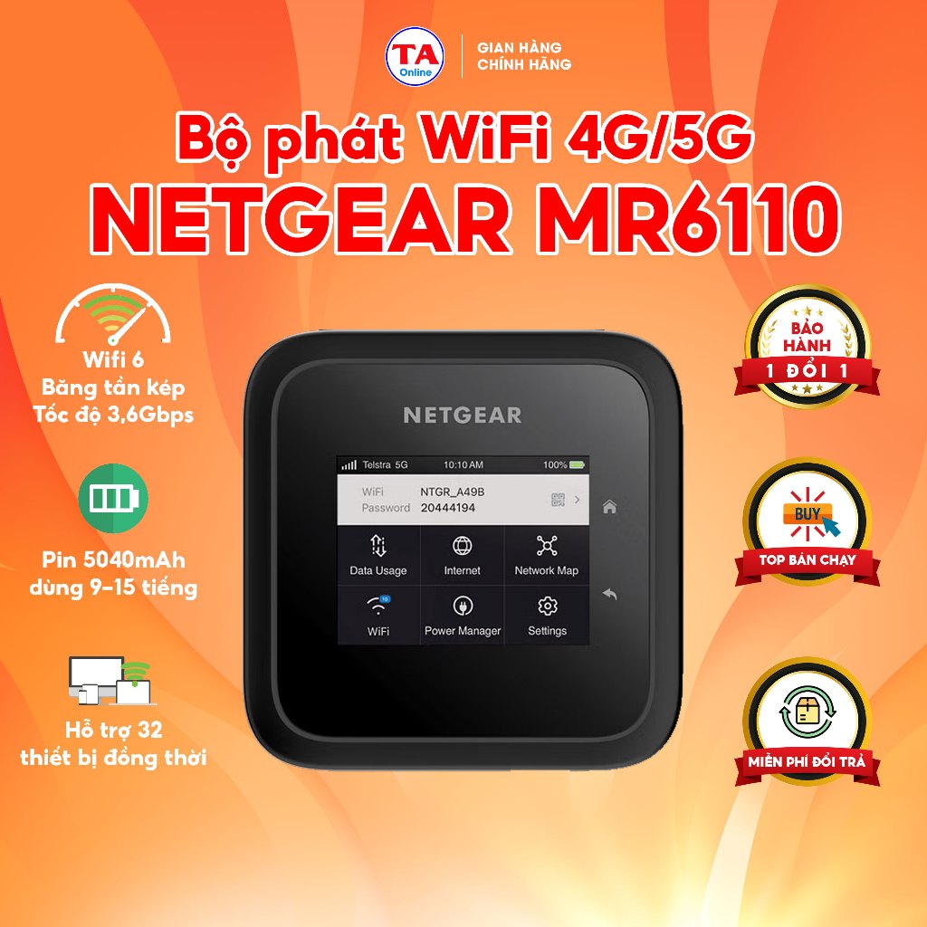 Bộ phát WiFi 4G/5G Netgear Nighthawk M6 - MR6110 | Shopee Việt Nam