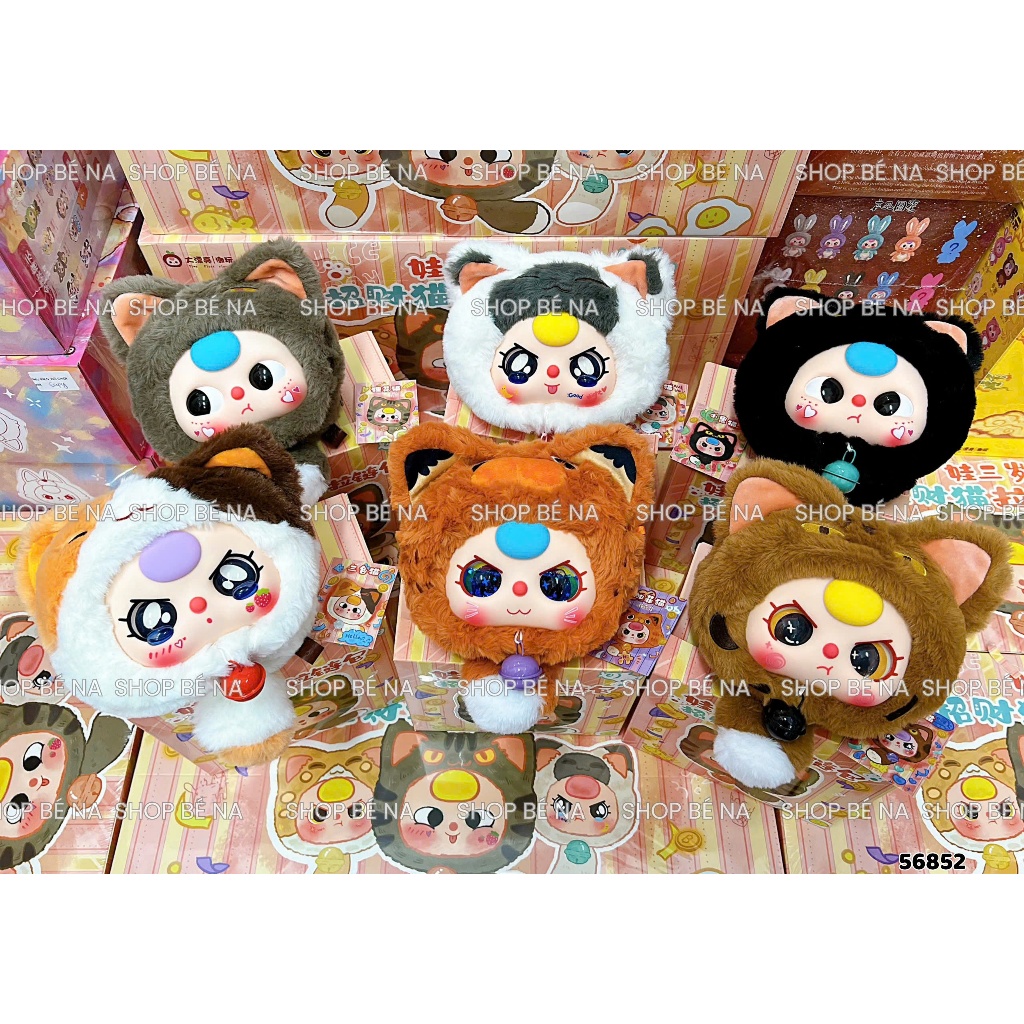 (BLINDBOX) Thú bông baby three V3 mini, thỏ thị trấn, gấu bông bb3 v3 ...